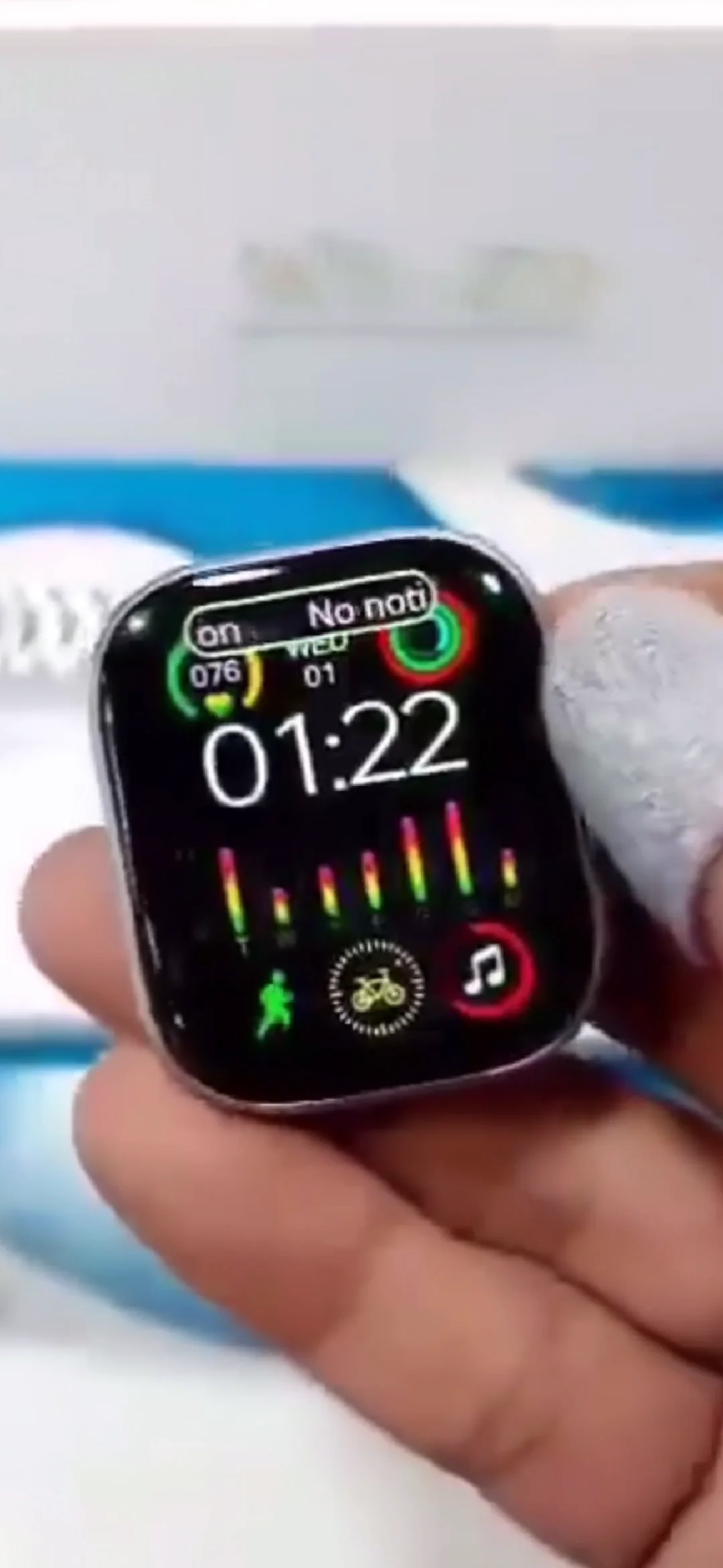 WS-Z9 Series 9 Smart watch with 2 Straps Steel chain and silicone ...