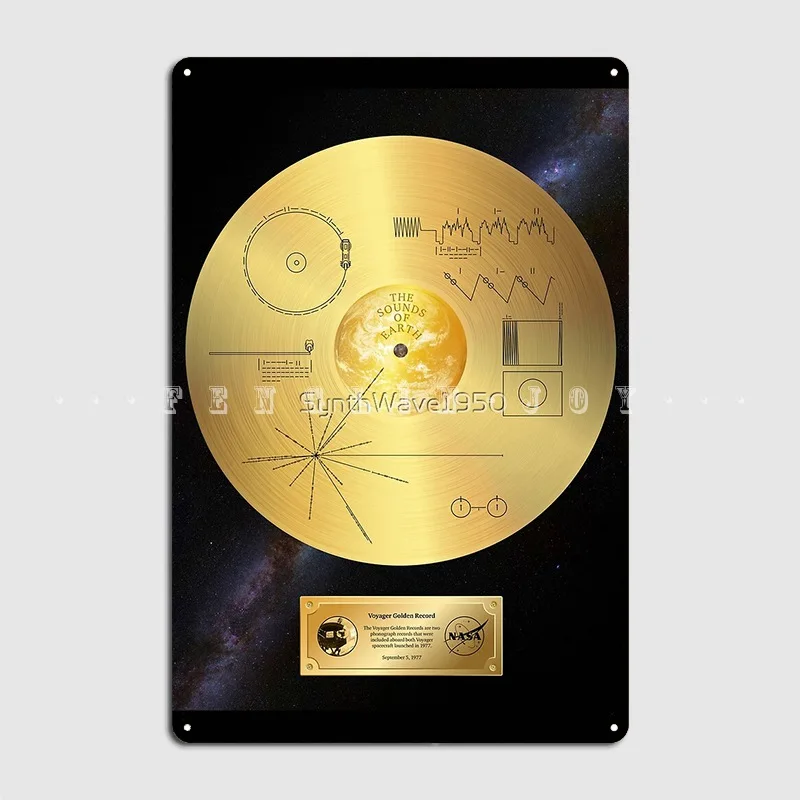 Voyager-1-Golden-Record-Poster-Metal-Plaque-Cinema-Living-Room-Kitchen ...