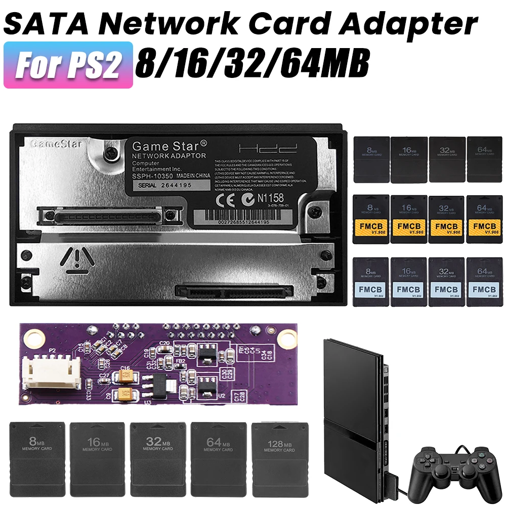 For-PS2-SATA-Interface-Network-Card-Adapter-Game-Console-For-PS2 ...