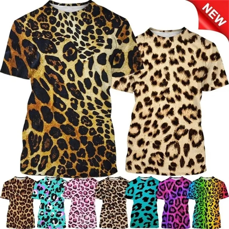 3D Printed Leopard Graphic T Shirts Cool Men's Personality T-shirt Tops ...