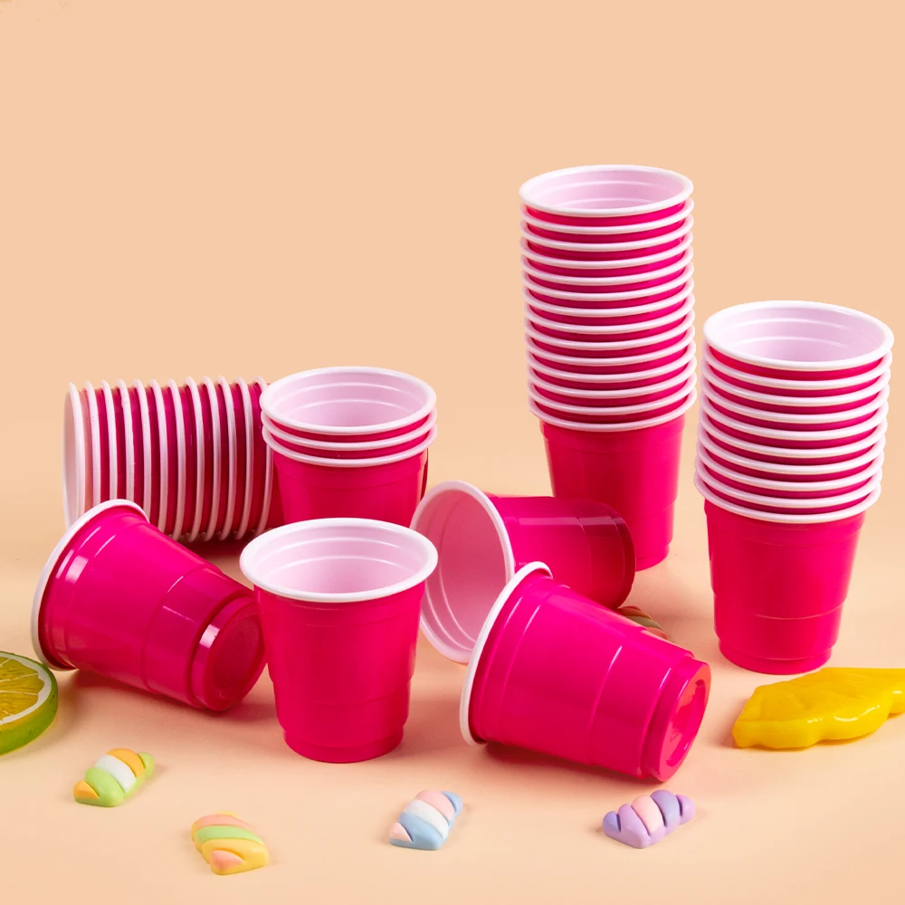 50pcs Mini Plastic Disposable Cups Drinking Cups Wine Cup for ...