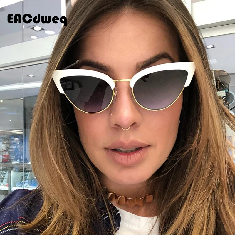 Cat Eye Sunglasses Women Vintage Luxury Brand Designer Black Glasses ...