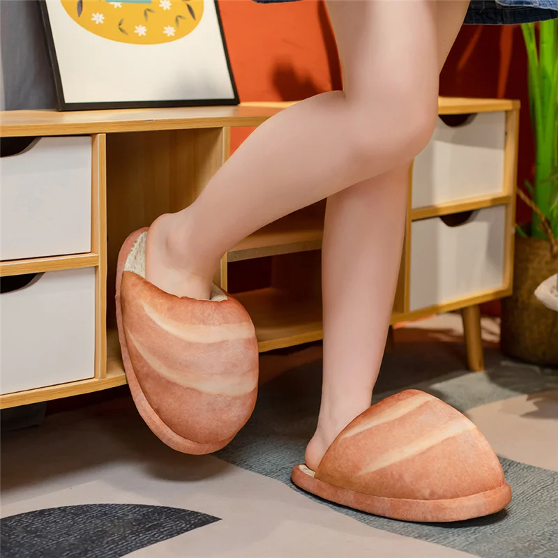 Soft-Bread-Indoor-Slippers-Shoes-Stuffed-Soft-Food-Plush-Winter-Warm ...