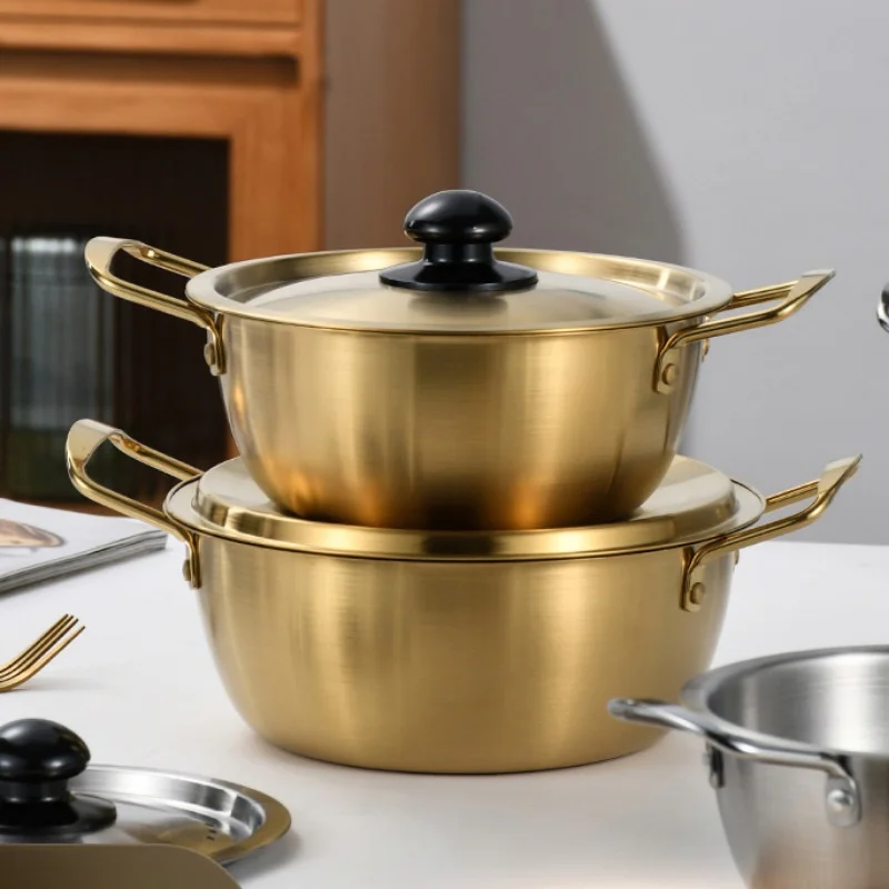 Multi-Size-Korean-Stainless-Steel-Lamian-Noodles-Pot-with-Handle-Gold ...