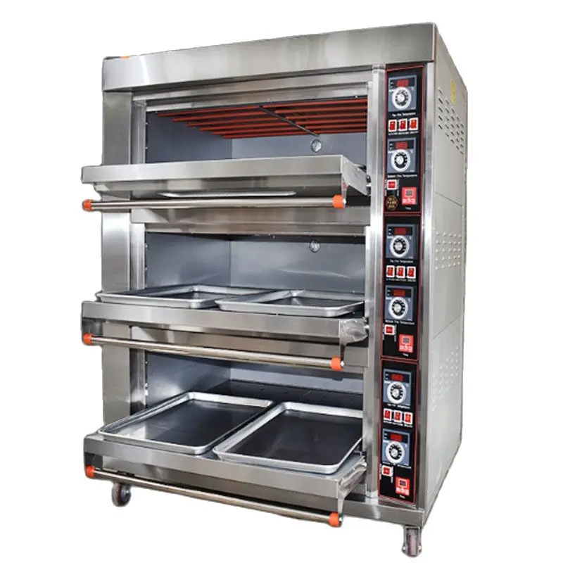 Oven-Listrik-Komersial-Kapasitas-Besar-Dua-Lapisan-Piring-Roti-Kue ...