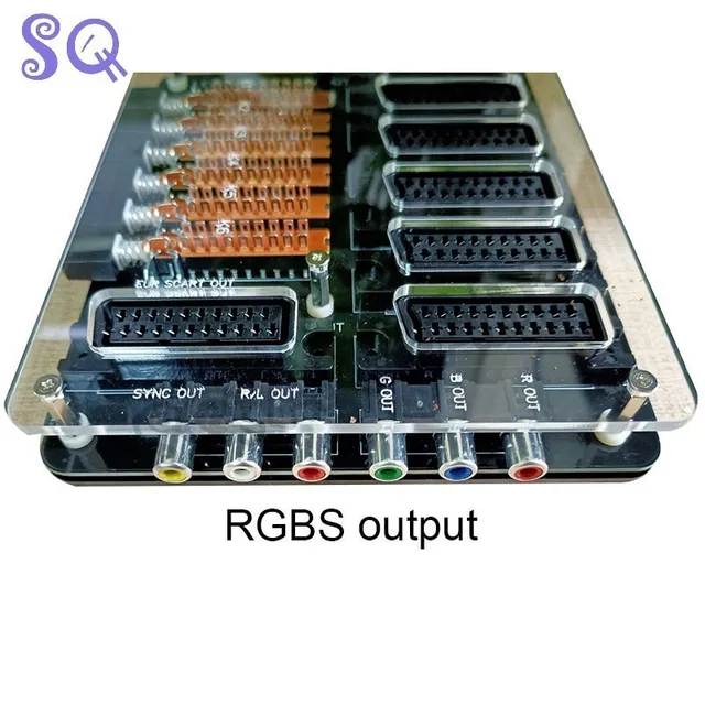 Retro Scart Switch 6 em 1 Saída de Vídeo Mini Distribuidor Conversor ...