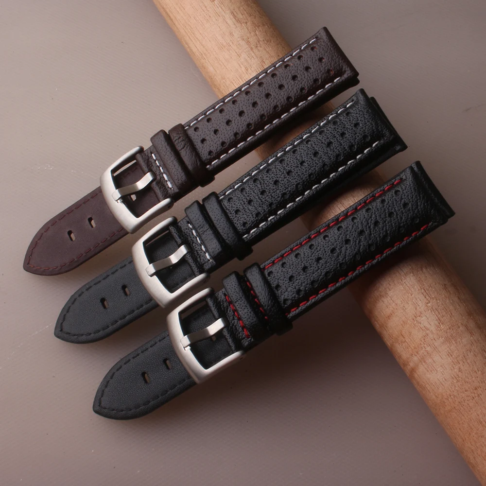 Watchband-20mm-Smooth-Genuine-Leather-Watch-Band-Belt-Black-For-TAG ...
