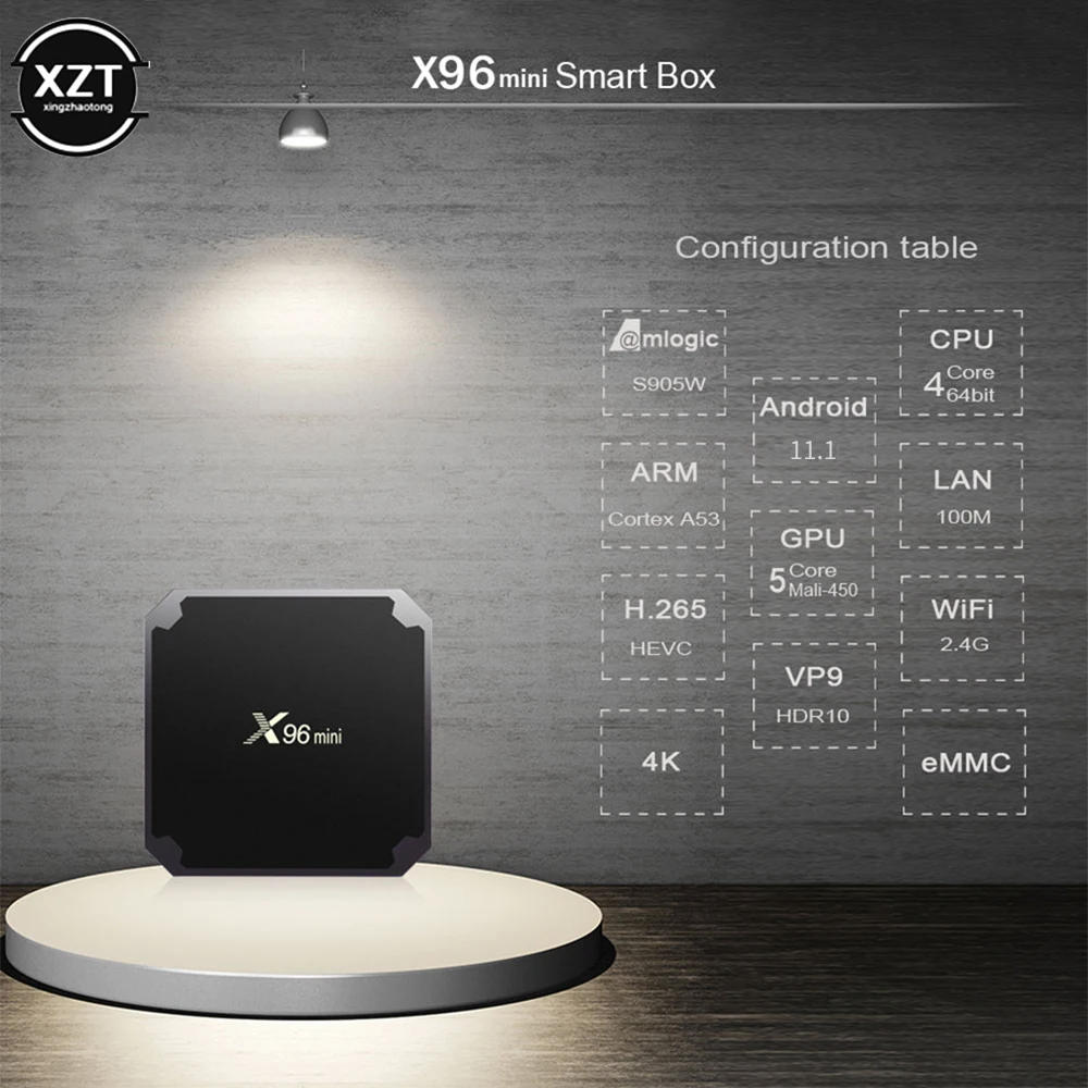 X96 Mini TV Box Android 11,lecteur réseau intelligent,Amlogic H313 ...
