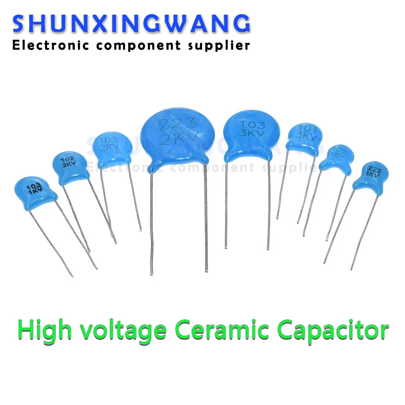 20pcs High Voltage Ceramic Capacitor 3kv 2kv 1kv 5pf 10pf 20pf 22pf ...