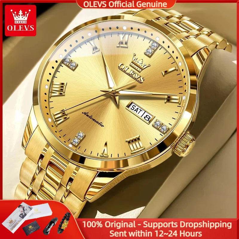 OLEVS 7062 New Men Watch Luxury Business Men's Mechanical Watch ...