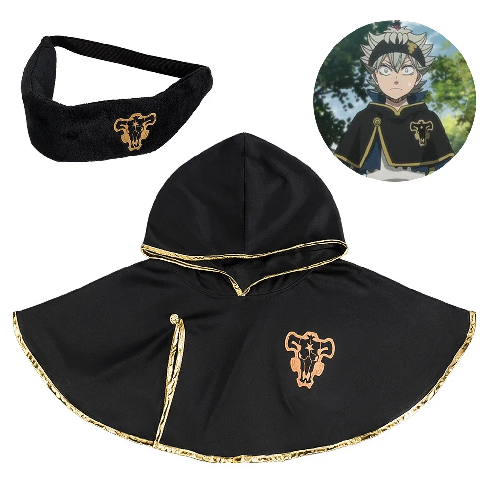 Anime-preto-trevo-asta-manto-xale-bandana-cosplay-traje-homem-superior ...