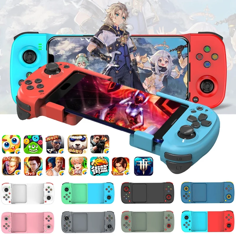 D3-Wireless-Bluetooth-5-0-Game-Controller-Type-C-Telescopic-Gamepad ...