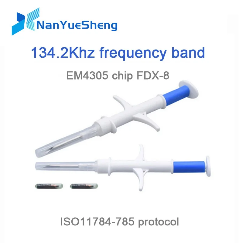 100pcs Pet Id Tags Injectable Microchip 2.12*12mm Rfid Syringe Glass ...