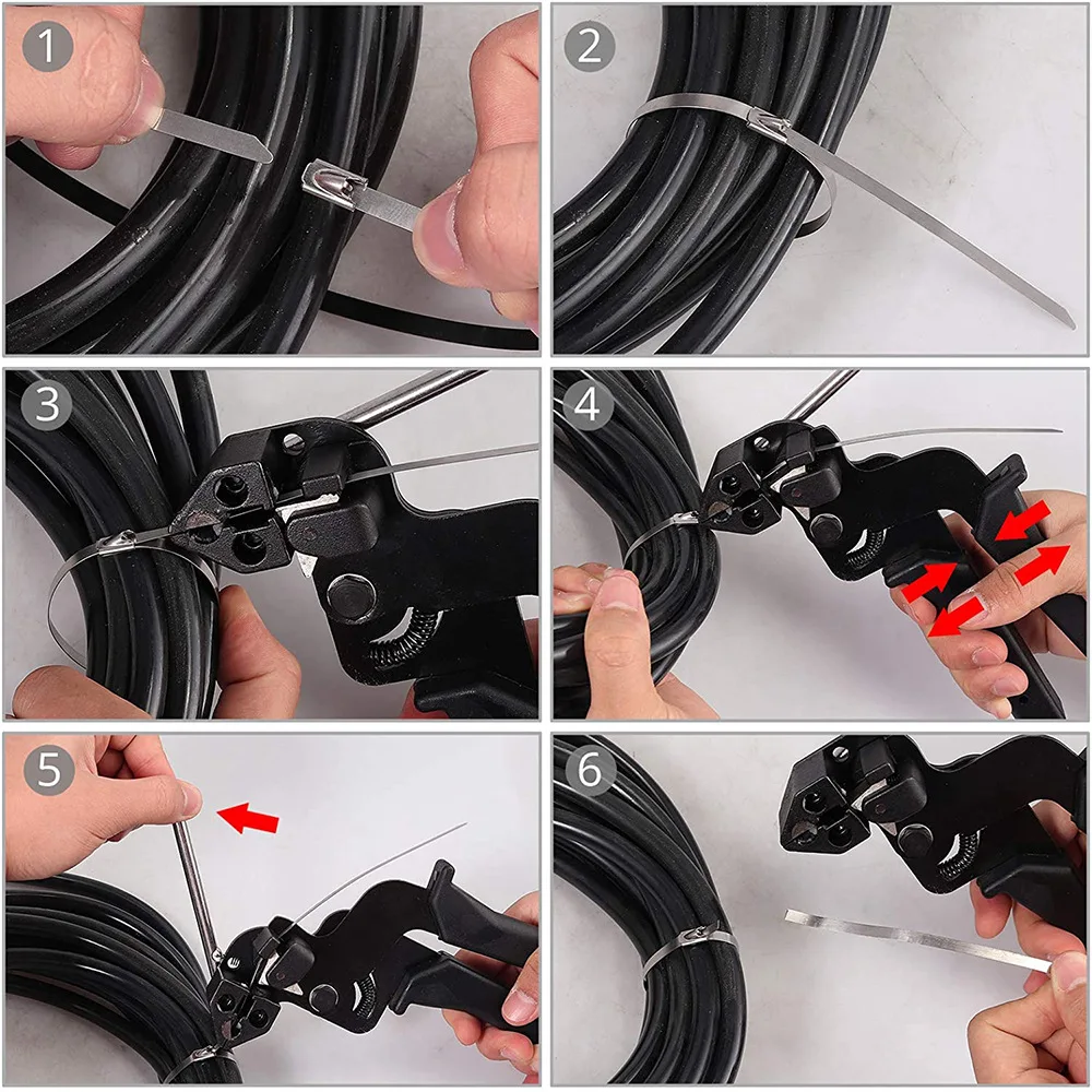 Stainless Steel Cable Self-locking Cable Tie Reel With Small Cutting A ...