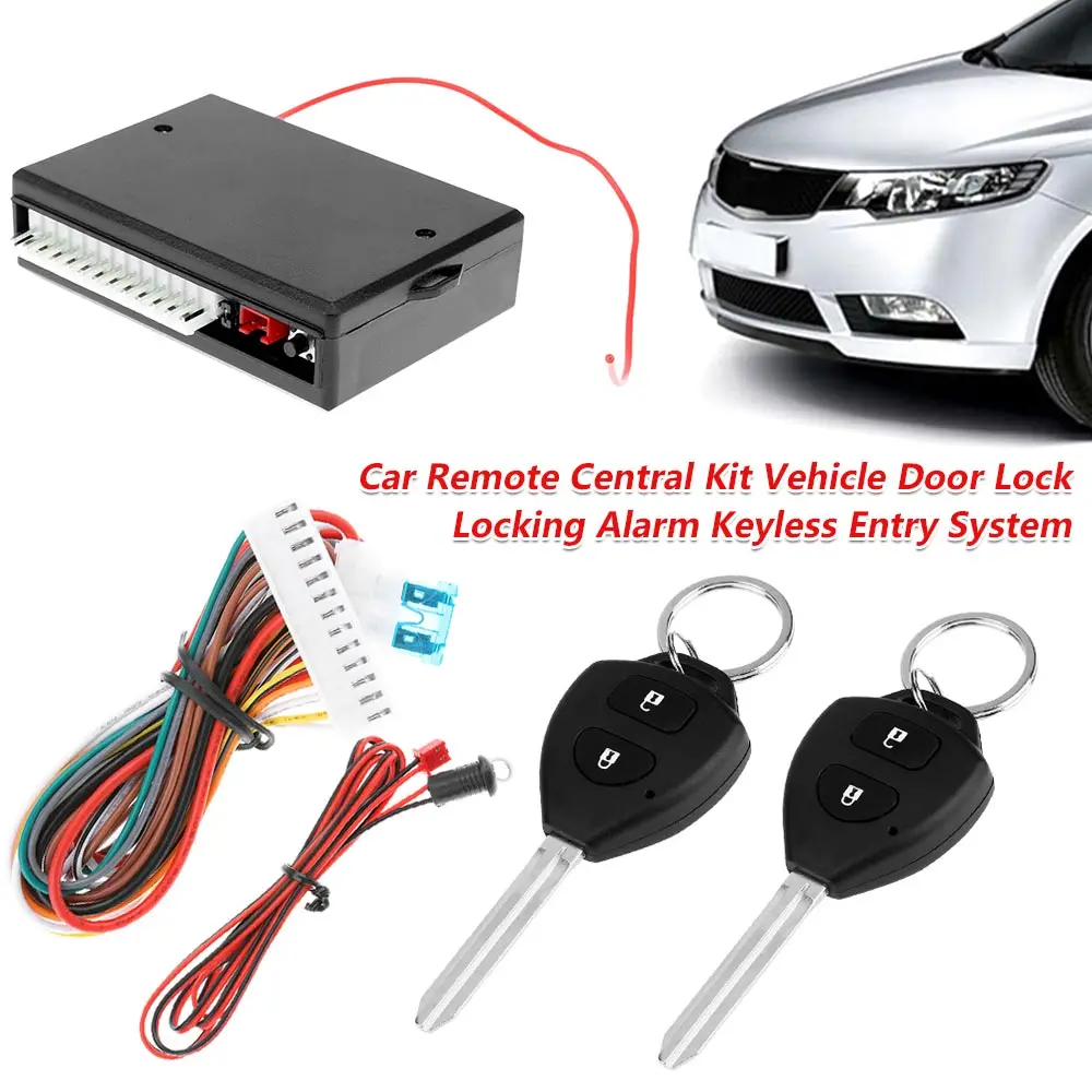 12V-Universal-Car-Auto-Remote-Central-Kit-Door-Lock-Alarm-Keyless-Entry ...