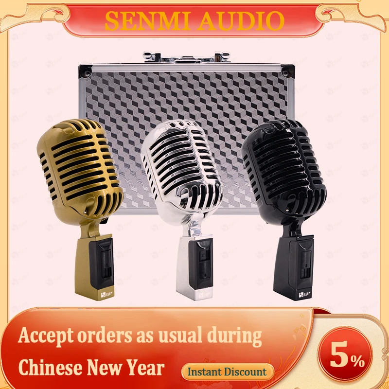 SUM-55SH-Vintage-Style-Microphone-Professional-Singing-Retro-Wired-Mic ...