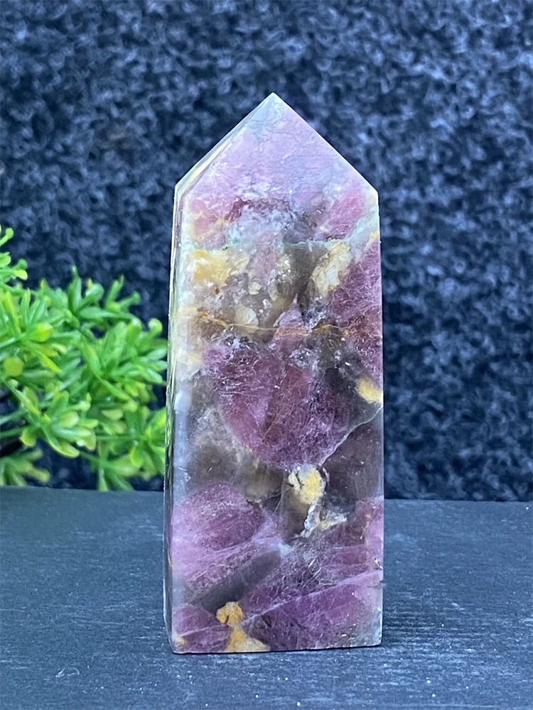 Natural Rare Plum Blossom Tourmaline Crystal Tower Healing Ore Specimen ...