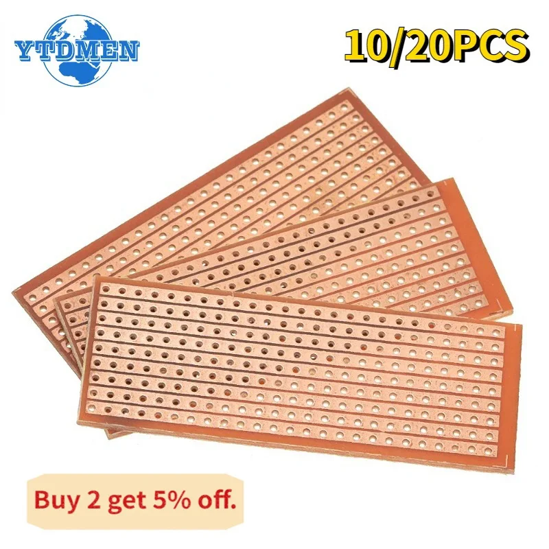10-20PCS-PCB-Board-Single-Side-Protoboard-2-5x6-4cm-Universal ...