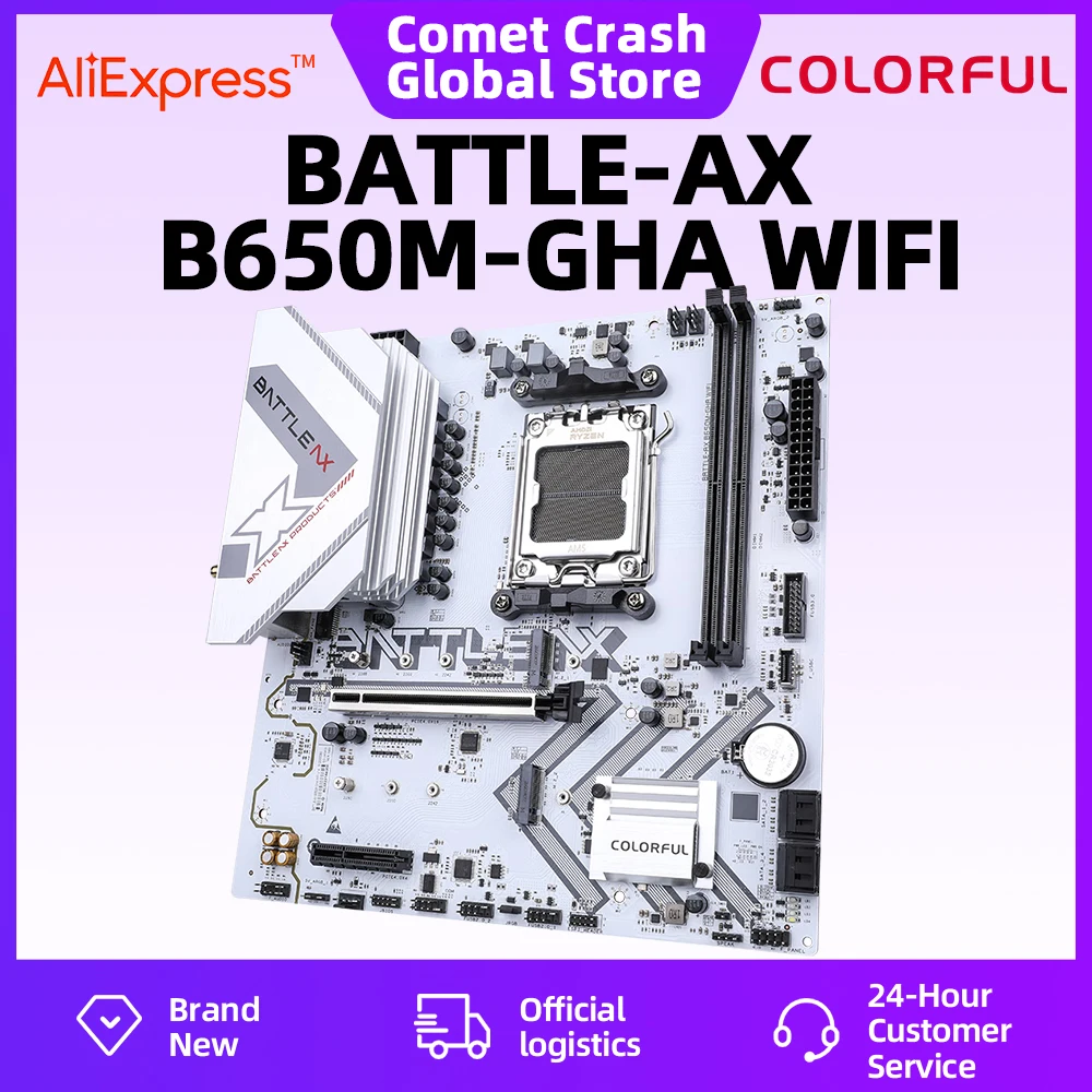 COLORFUL-BATTLE-AX-B650M-GHA-WIFI-B650-Motherboard-DDR5-with-Bluetooth ...