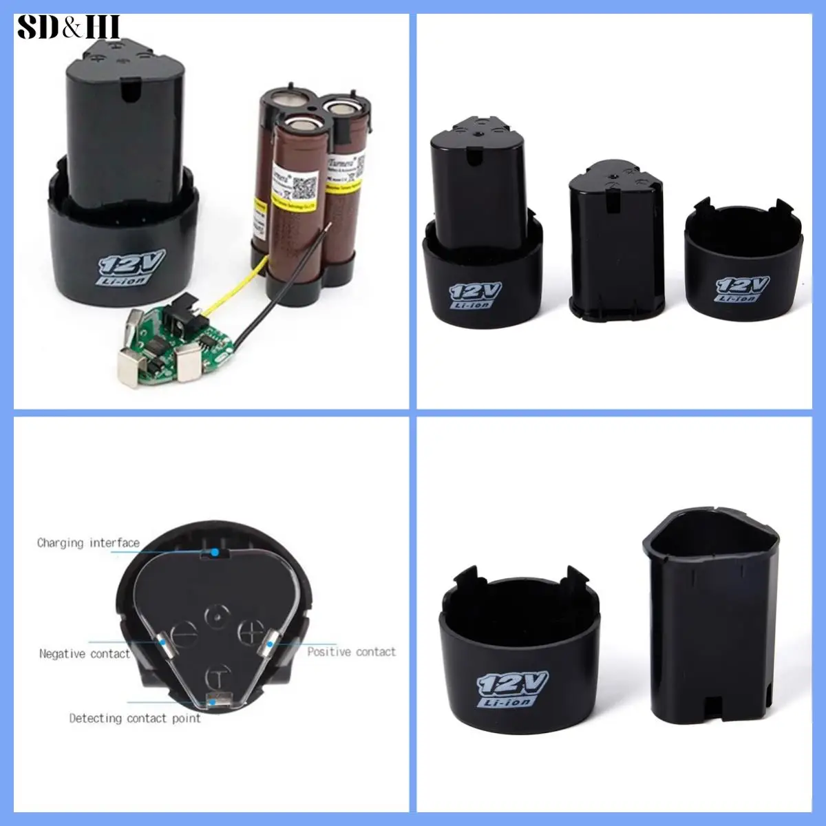 1Pc-Plastic-Case-New-12V-18650-Lithium-Battery-Case-Screw-Free-Lithium ...