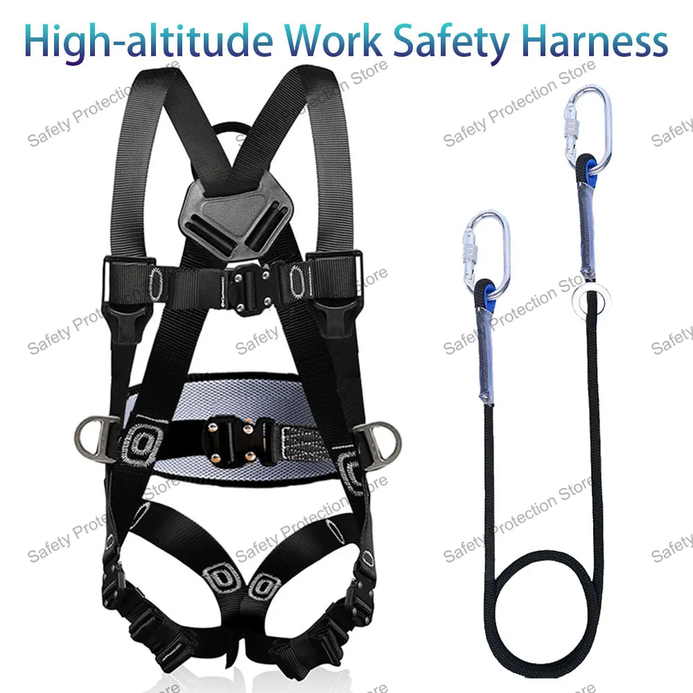 Five-point-High-altitude-Work-Safety-Harness-Full-Body-Safety-Belt ...