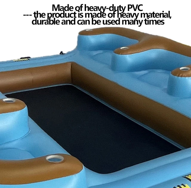 Pvc Comfort Backrest 6 Person Party Floating Island Multi-position ...