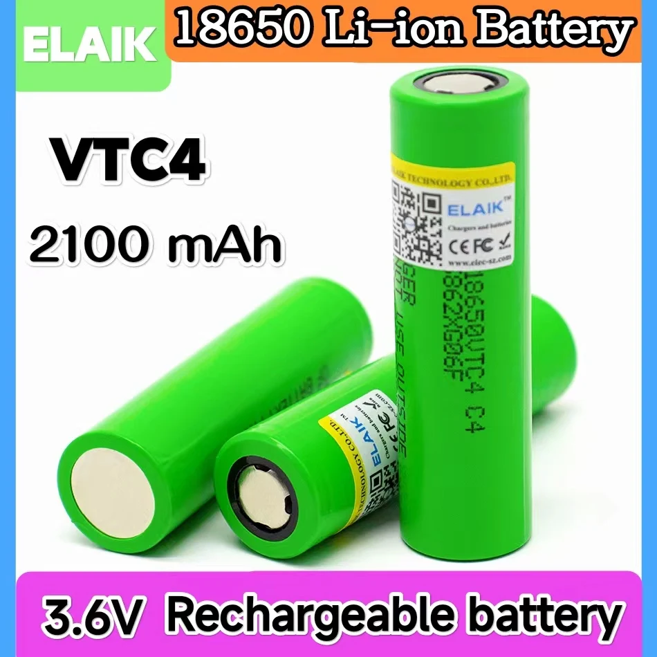 2pcs-NEW-3-6V-Battery-Green-Flat-18650-Li-ion-Lithium-Batteries ...