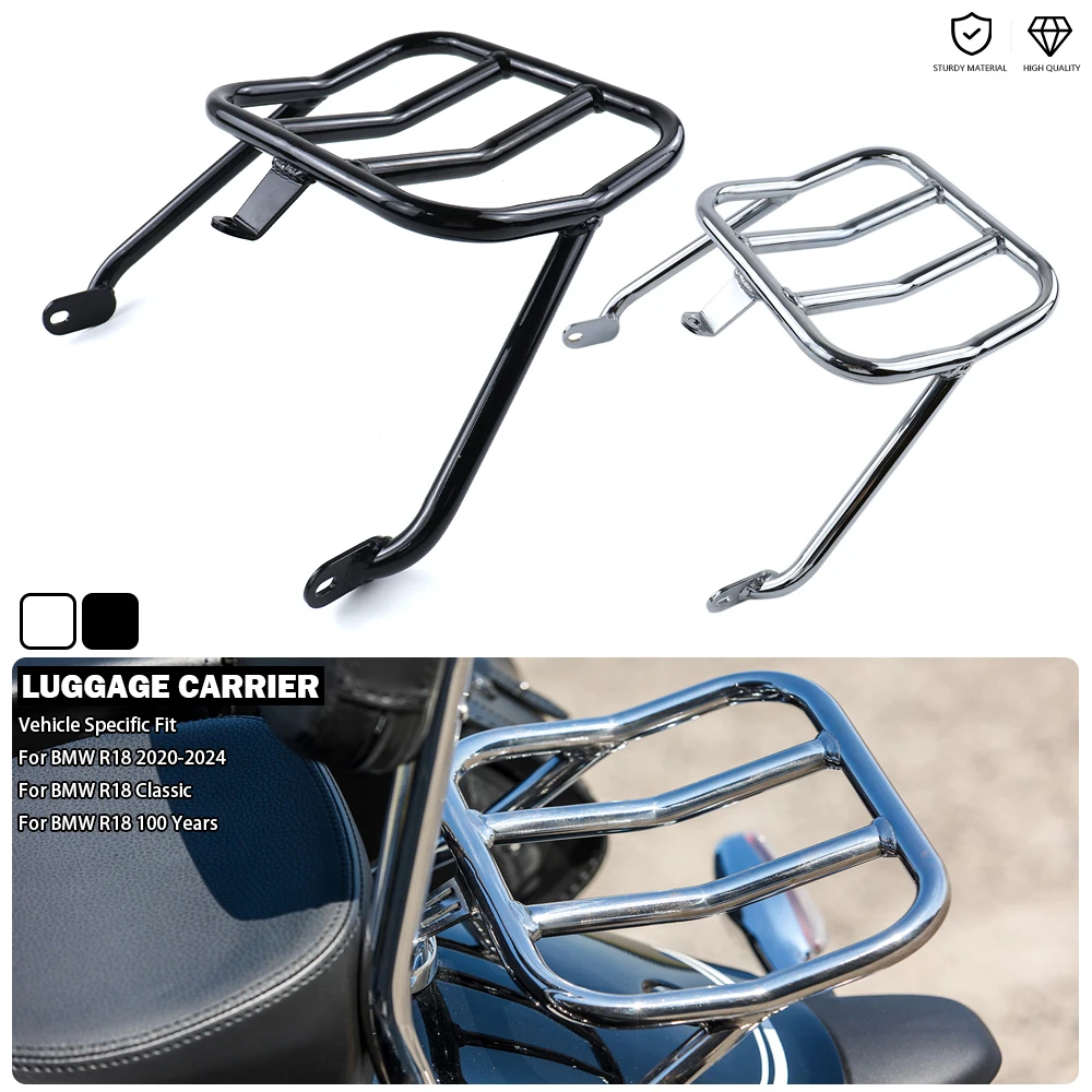 Chrome-Black-Luggage-Carrier-Stainless-Steel-Rear-Baggage-Rack-Fits-For ...