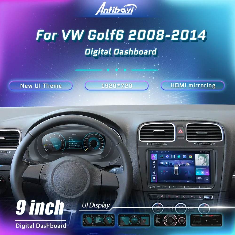 Digitale Dashboard For Volkswagen Golf 6 MK6 Seat Alhambra Sharan 08-14 ...
