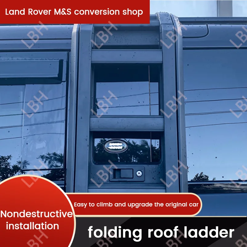 High Quality Aluminum Car Foldable Lift Side Door Ladder Folding ...