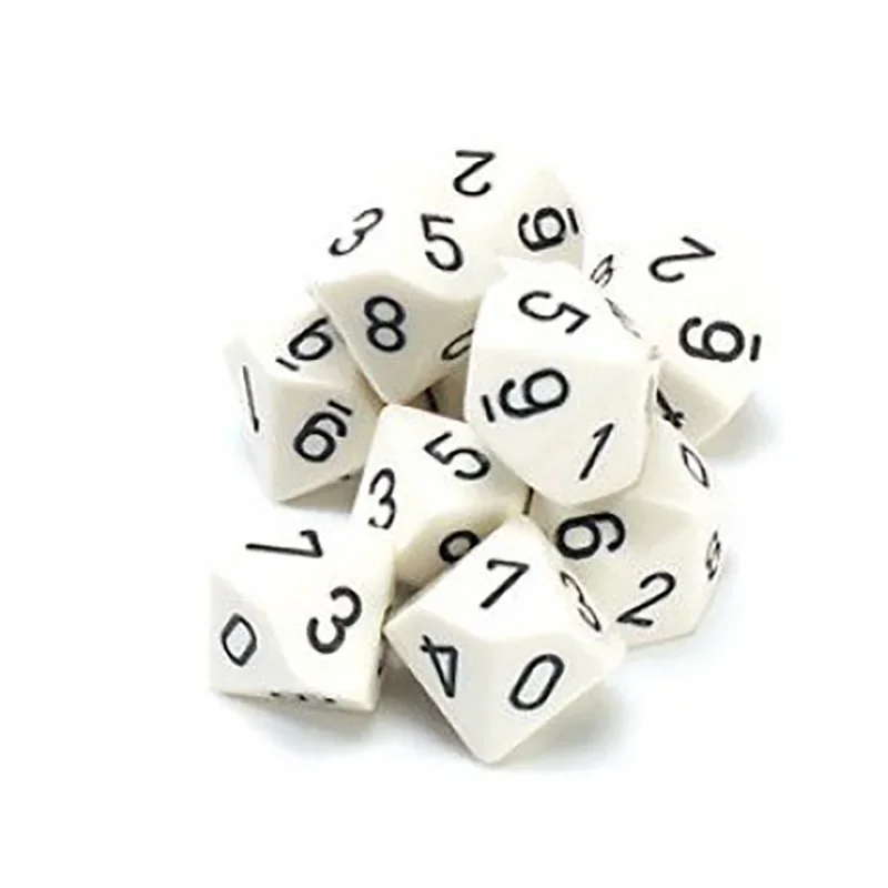 10-pz-lotto-dadi-digitali-bianchi-0-9-gioco-di-Puzzle-dadi-a-10-lati ...