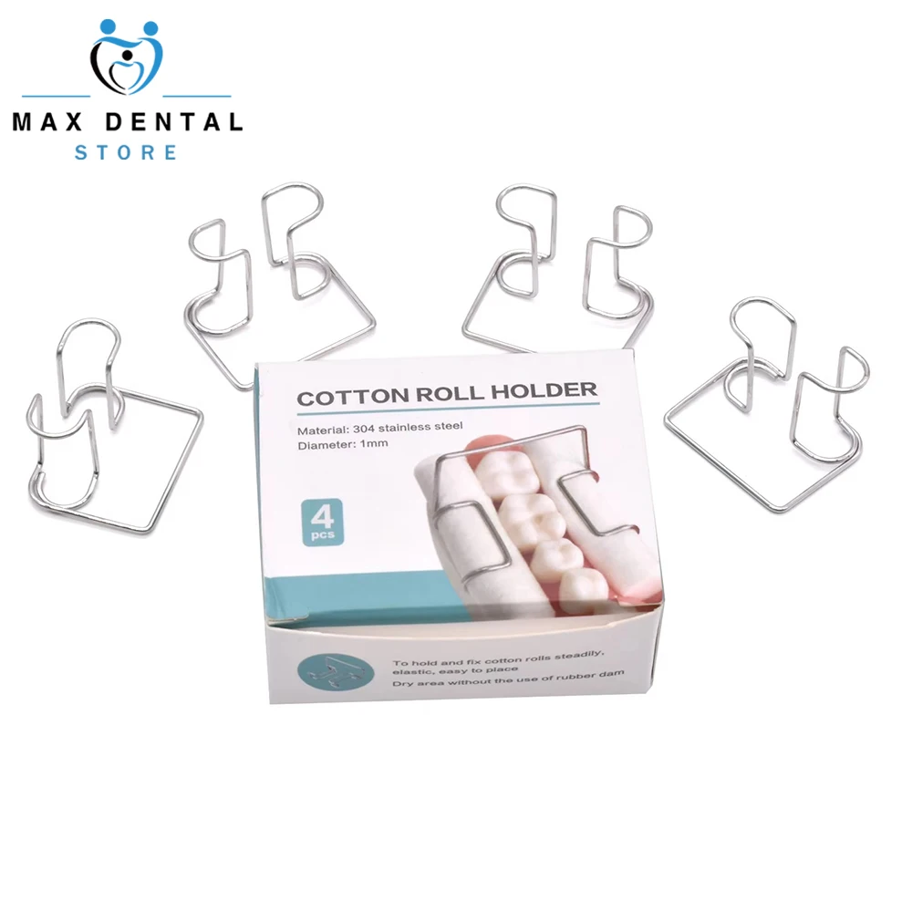 4pcs-Dental-Orthodontic-Clip-Cotton-Roll-Clip-Sterilizable-Stainless ...