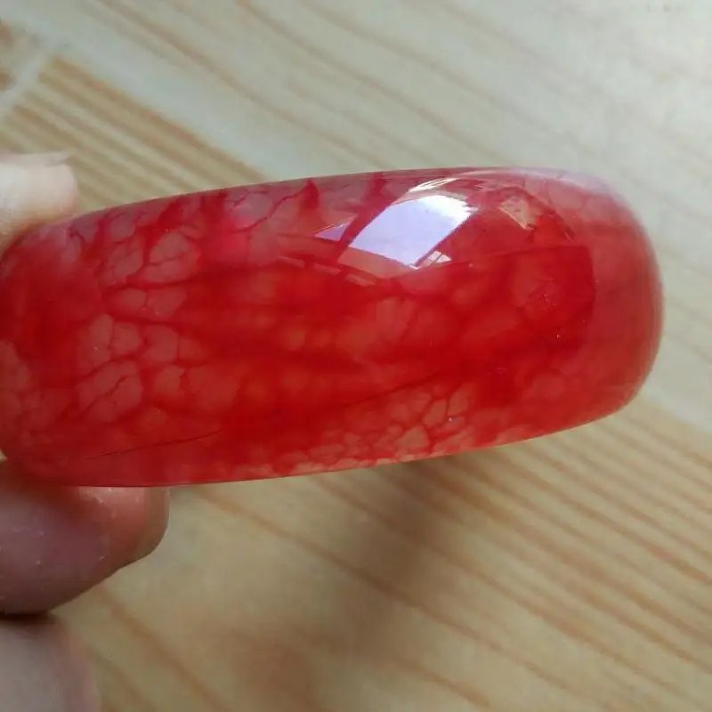 Natural Chicken Blood Red Jade Bangle Women Healing Jewelry Real ...