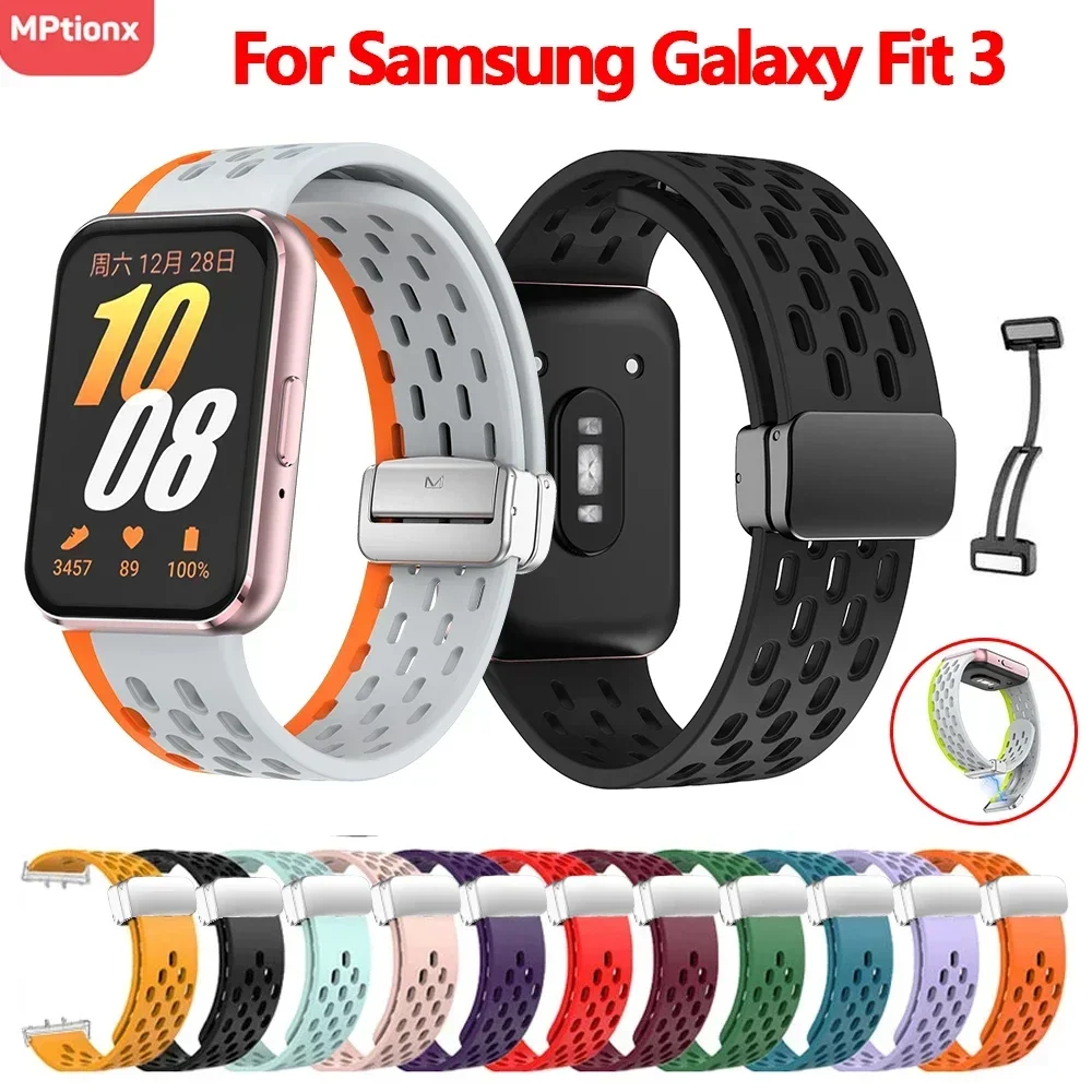 Magnetic Strap For Samsung Galaxy Fit 3 SmartWatch Replacement Bracelet ...