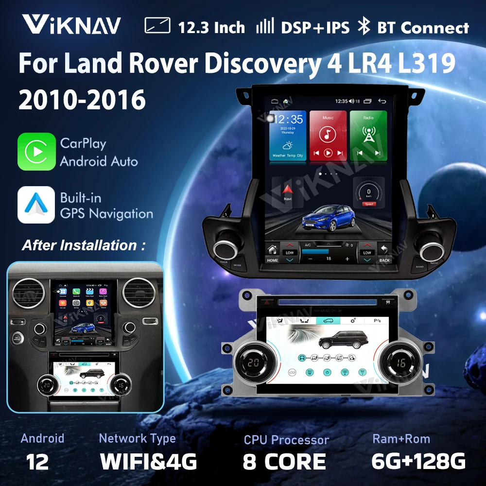 Android-12-Car-Radio-And-AC-Panel-For-Land-Rover-Discovery-4-LR4-L319 ...