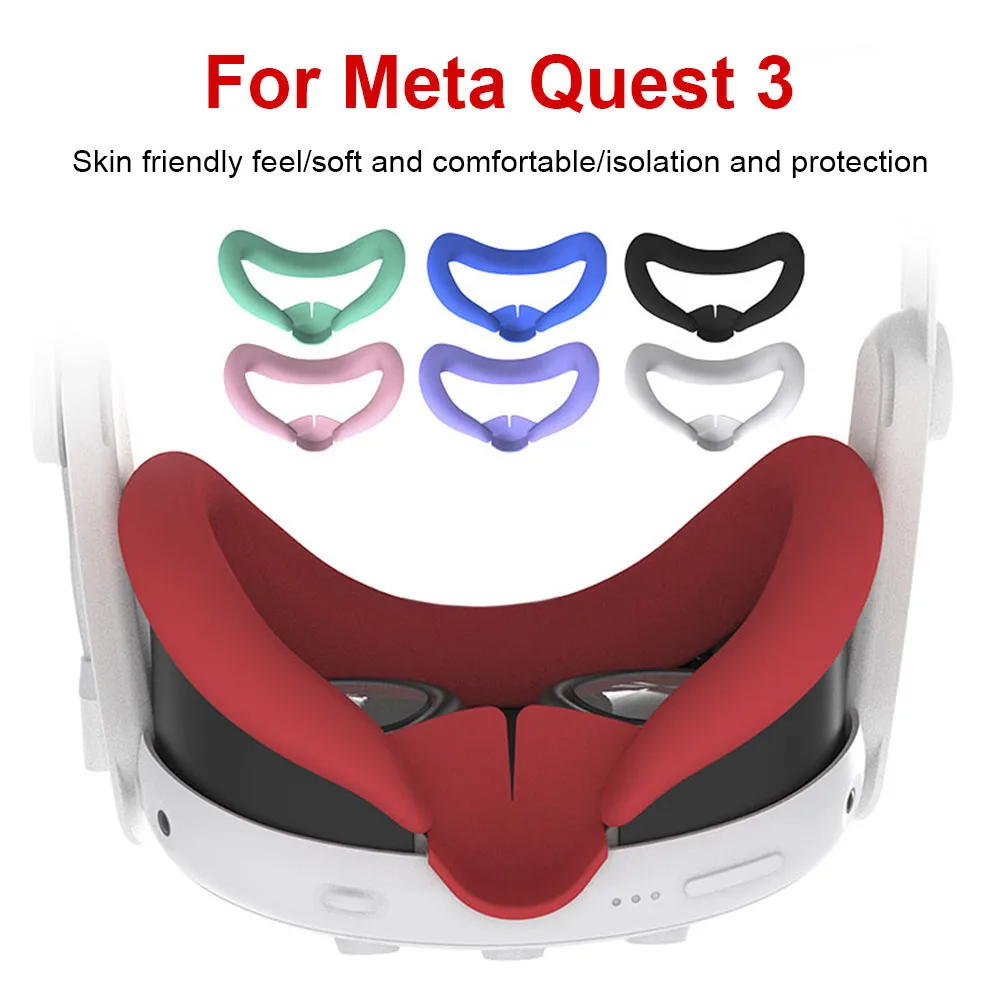 Silicone-VR-Face-Mask-Lightproof-VR-Facial-Interface-Sweatproof-Mask ...