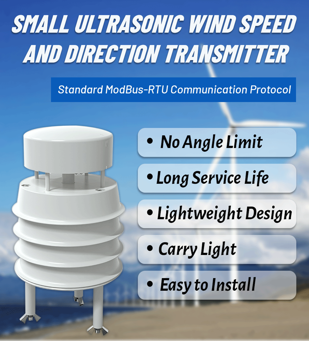 Ultrasonic Wind Speed and Direction Sensor Module