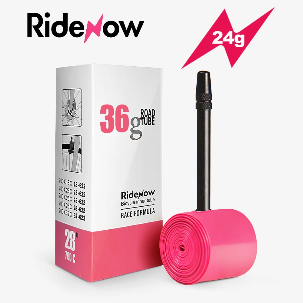 RideNow Ultralight Bicycle TPU Inner Tube 700X18/25/28/32c Road Bike Inner Tube Valve Length FV ...