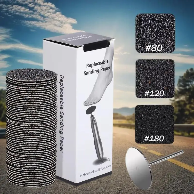 Replaceable Sandpaper Pedicure Disk 25/35mm Manicure Tool 3/32'' Dead ...