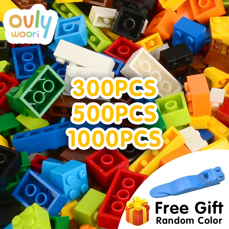 300-500-1000-Pieces-Building-Blocks-City-DIY-Creative-Bricks-Compatible ...