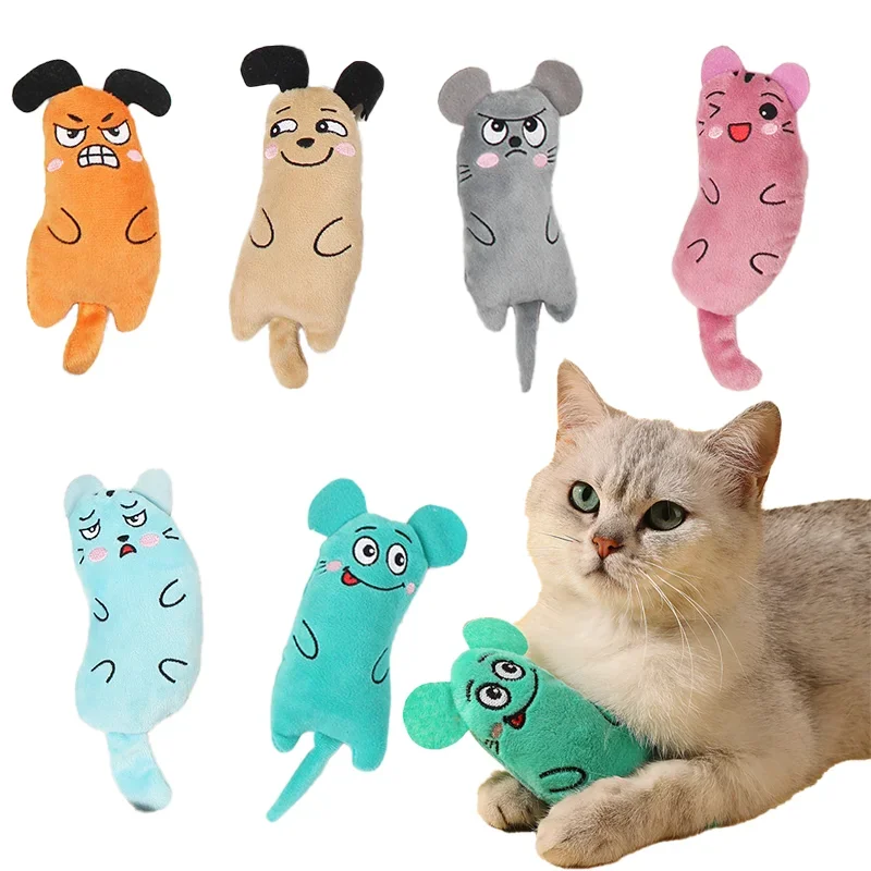 Catnip Mouse Toys Funny Interactive Plush Cat Toy for Cute Cats Teeth ...