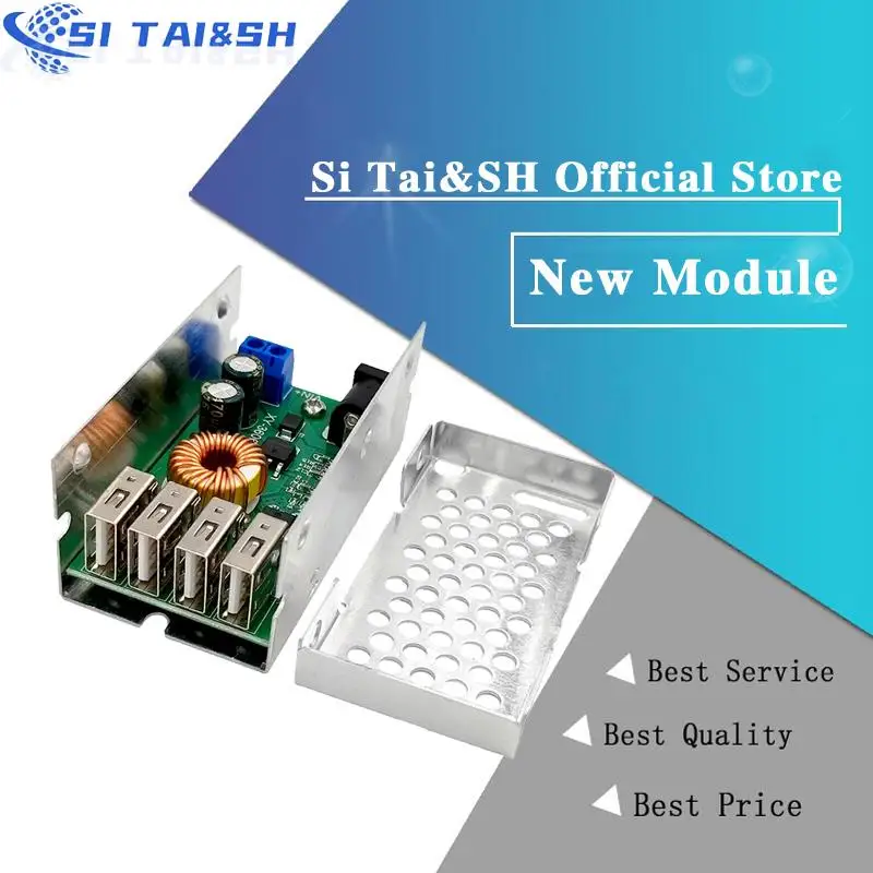 Dc-dc 9v 12v 24v 36v To 5v Step Down Board 5a 4 Usb Output Buck ...