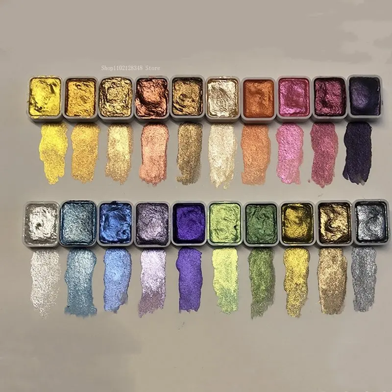 Dunhuang-Color-Mineral-Pearlescent-Watercolor-Pigment-Solid-Packaging ...