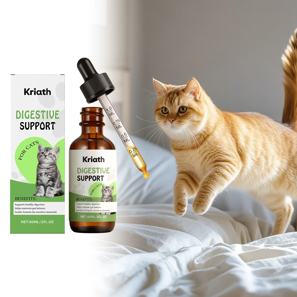 60ml Cat Intestinal Care Drops,Natural Pet Digestive Drops,Cat Gut ...