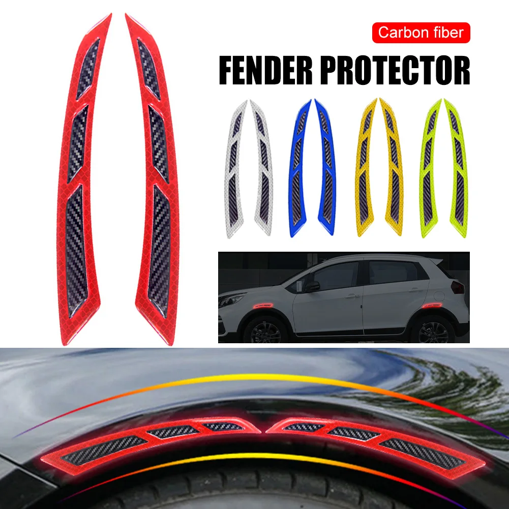1Pair-Car-Fender-Protector-Universal-Reflective-Car-Wheel-Eyebrow ...