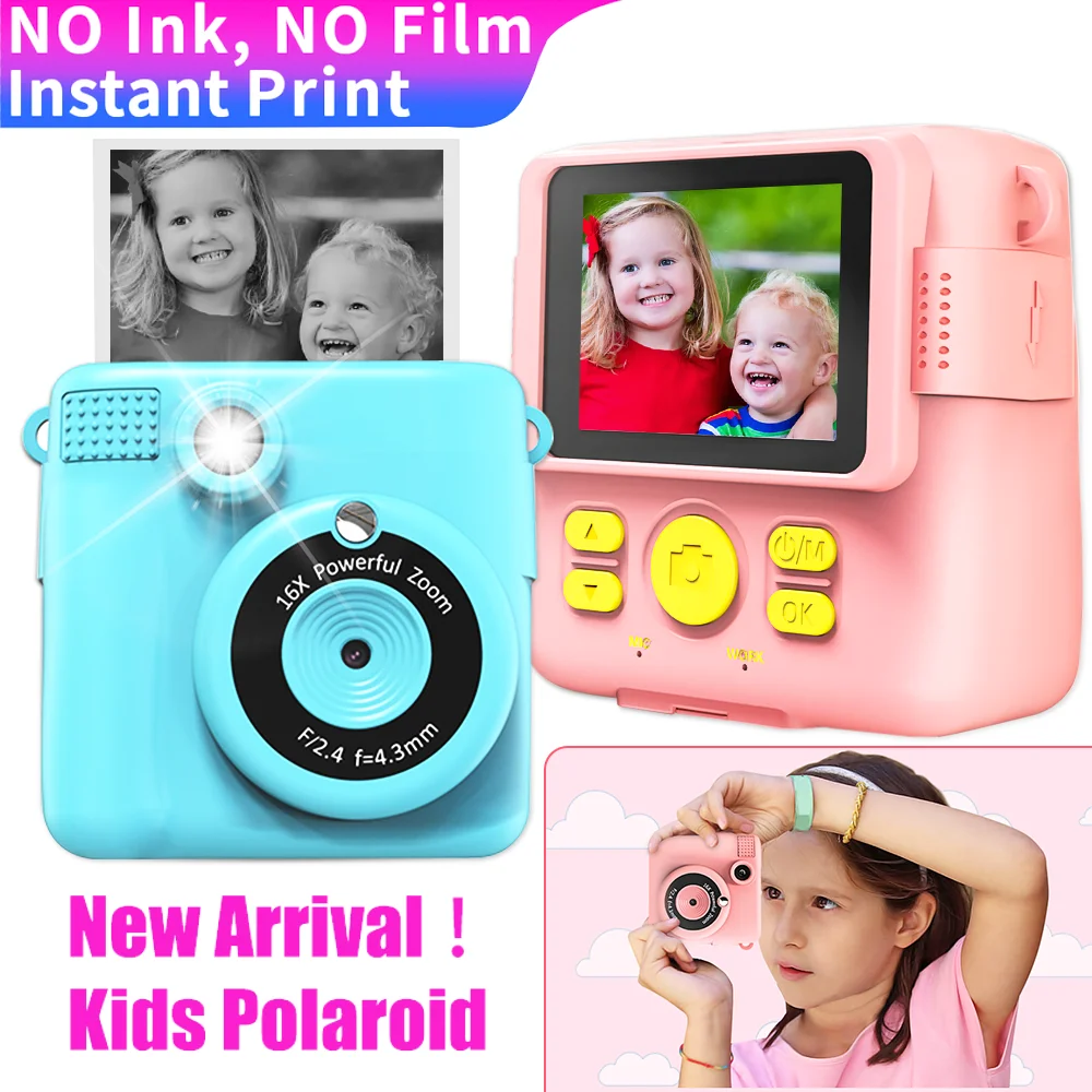 Kid-Digital-Camera-Children-Instant-Print-for-Kids-Thermal-Print-Camera ...