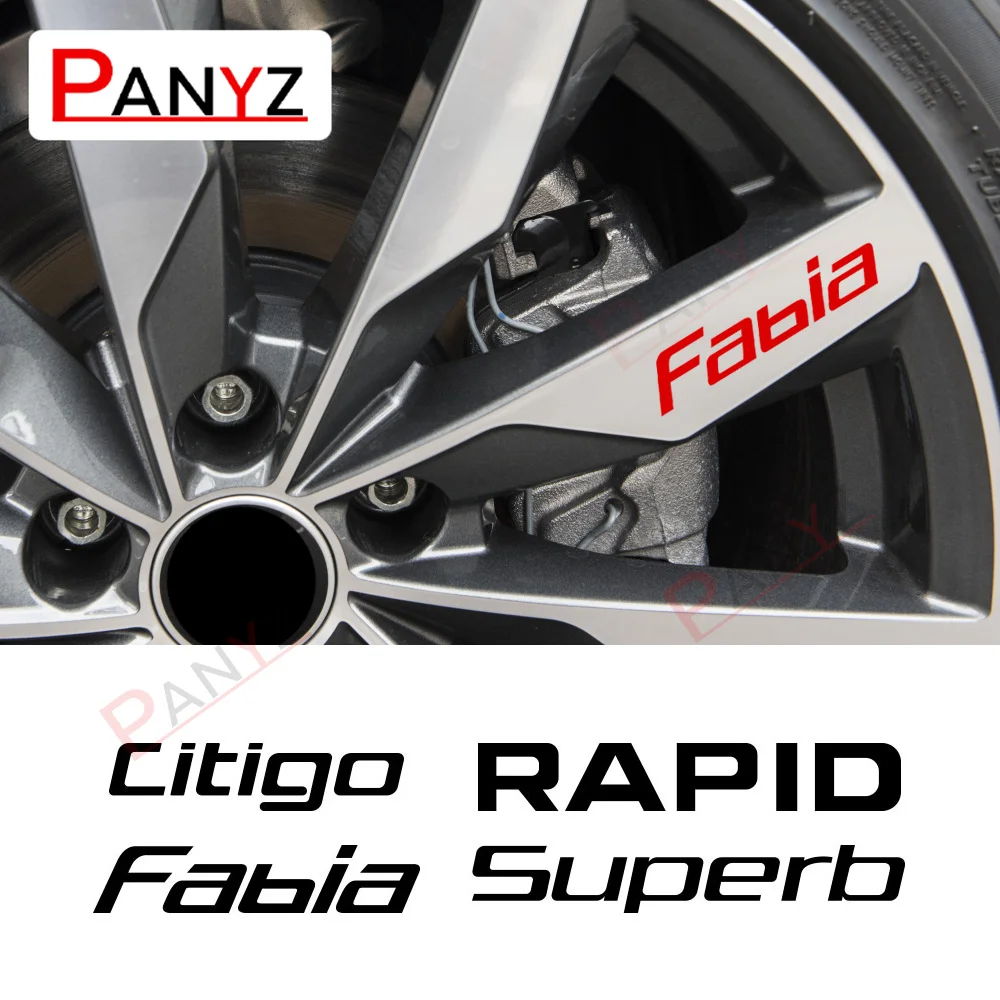 Car-Wheel-Rim-Stickers-For-Skoda-Octavia-2-A5-A7-Fabia-3-Rapid-Scala ...