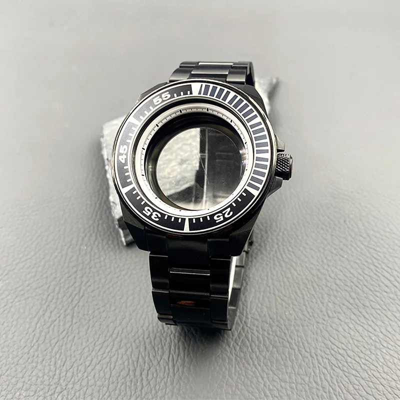 Black-NH35-Watch-Case-Samurai-King-Watch-Case-and-Bracelet-Set-Sapphire ...