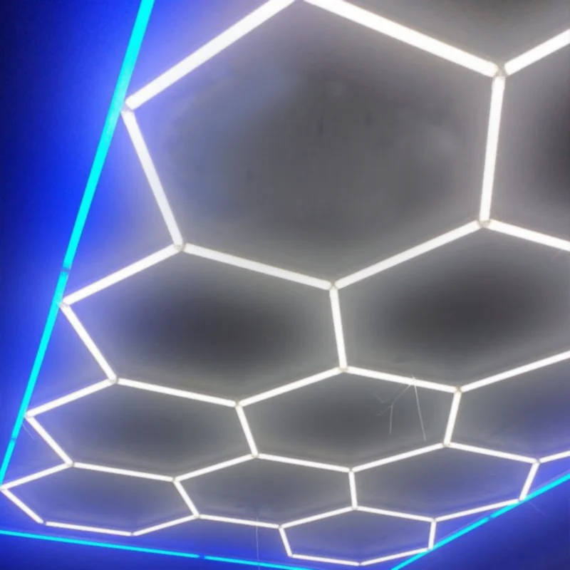 Hexagon-LED-Lighting-AC110-220V-6500K-White-14-Hex-Grid-Light-System ...