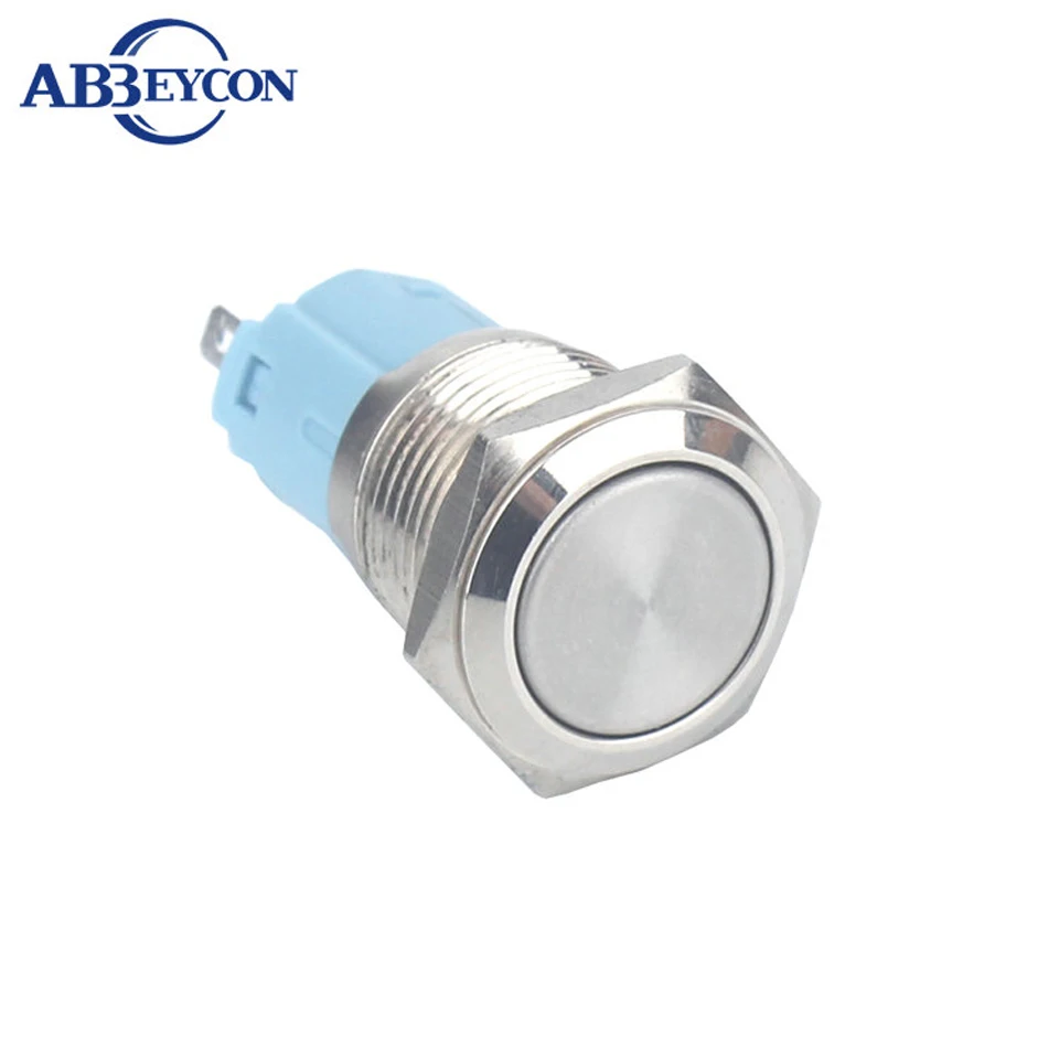 16mm 220V 1Nonc Metal Shell Waterproof Momentary Push Button Switch Pin ...